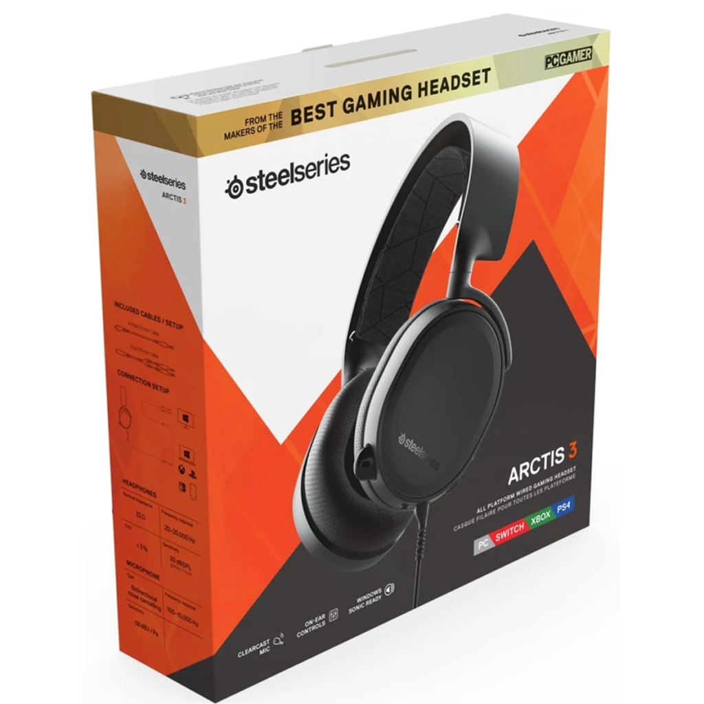 Headset Arctic 3 Steel Series MULTIPLATAFORMA – Video Center Fun Store